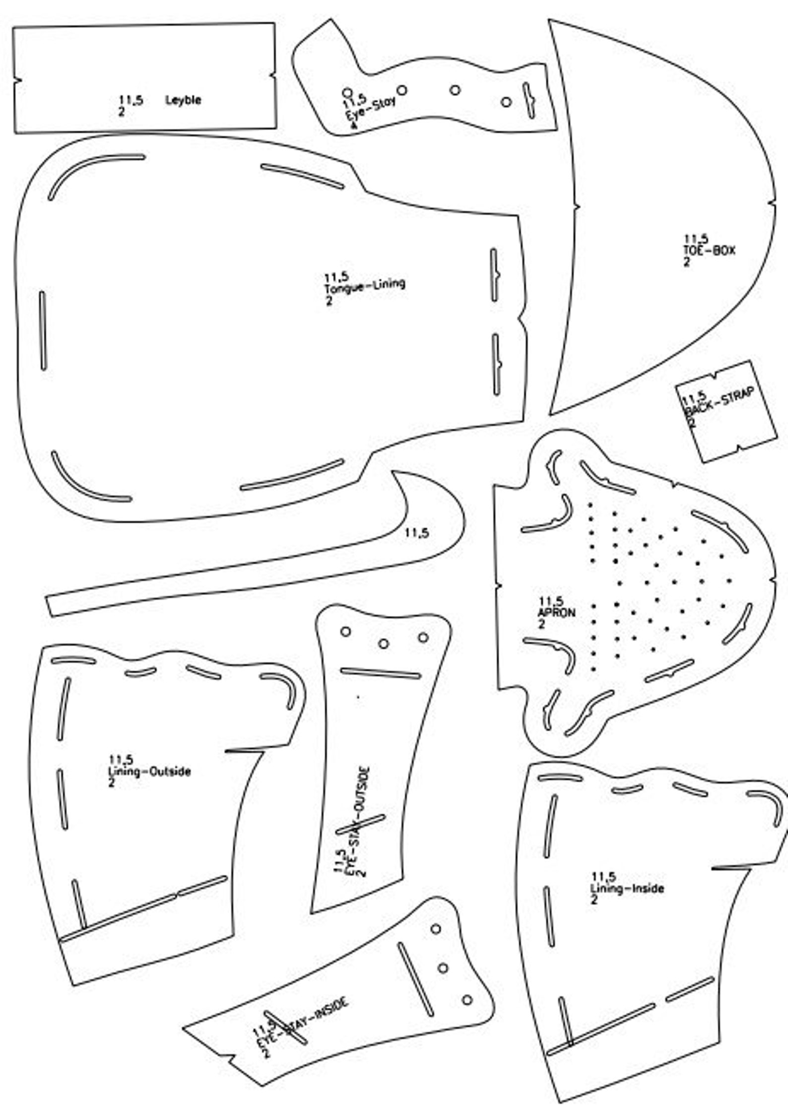 Digital PDF DXF Pattern Sneakers Mid Top Lace-up Shoes Range - Etsy
