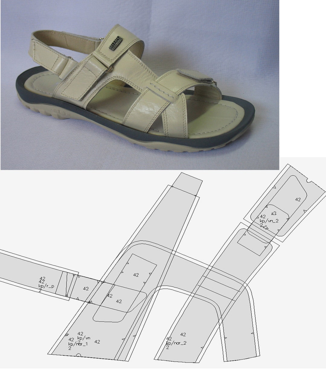 Digital 2d Pattern PDF DXF Men Sandals Men All Sizes - Etsy