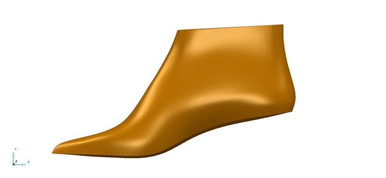 Digital 3d Model of the Pointed Toe Woman Shoe Last Elegant - Etsy