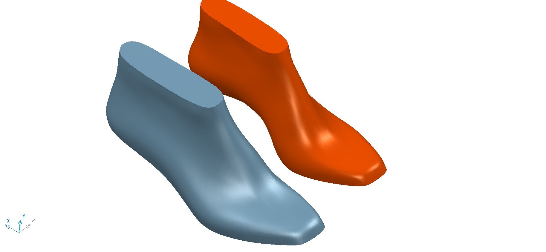 Digital 3d Model Square Toe Women Shoe Last Heel Height 6 Cm European ...