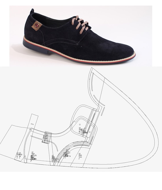 Digital Pattern Shoe Making PDF DXF Derby Men Shoes All Sizes - Etsy