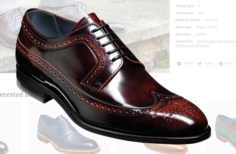 Digital Pattern Shoe Making PDF DXF Derby Men Shoes Brogues - Etsy