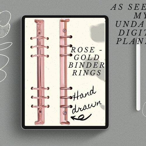 Digital Planner Rings Metallic Digital Spiral Coil Binder - Etsy