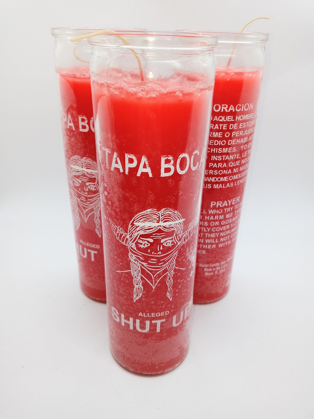 Shut up Tapa Boca Novena Candle Hoodoo Root Work Wicca Santeria Spell ...