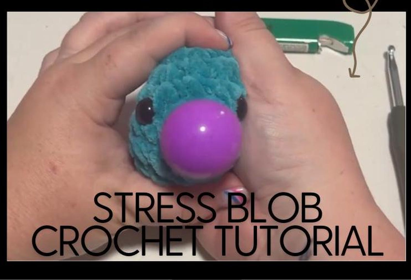 Stress Blob Crochet Pattern Stress Blob Pattern How to With Youtube Tutorial - Etsy