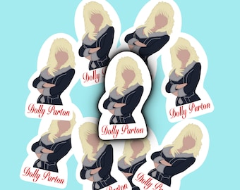 Dolly Parton Matte Sticker Hand-lettered and Illustrated - Etsy