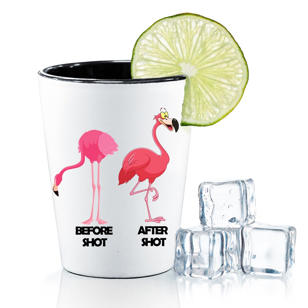 Flamingo Shot Glass|flamingo Lover Funny Christmas Shot Glass Gift ...