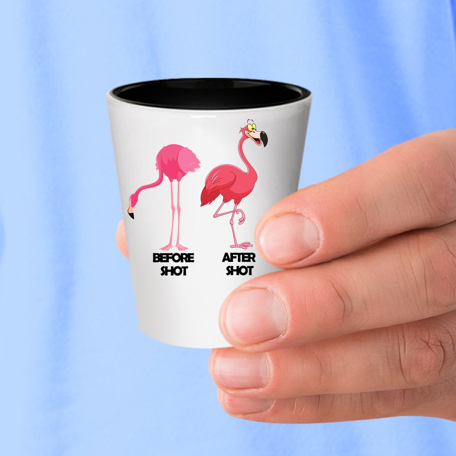 Flamingo Shot GlassFlamingo Lover Funny Christmas Shot Glass | Etsy