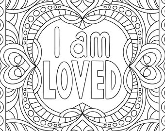 Positive Affirmation Coloring Page, Positivity Quotes, Positive Vibes ...