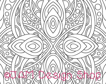 Zentangle Coloring Pages Printable Coloring Instant | Etsy