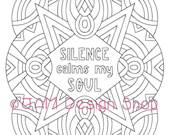 Tranquility Coloring Page - Etsy