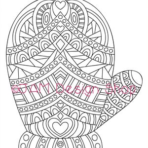 Winter Mitten Coloring Page, Holiday Activities, Holiday Party ...