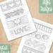 Valentine's Day Bookmarks, Color Your Own, Coloring for Kids, Printable ...