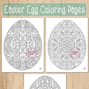 Easter Egg Coloring Pages, Digital Download, Coloring Sheets, Easter ...