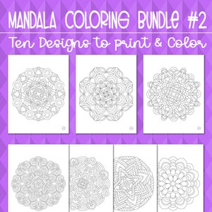 Adult Coloring Book Instant Download Abstract Mandalas | Etsy