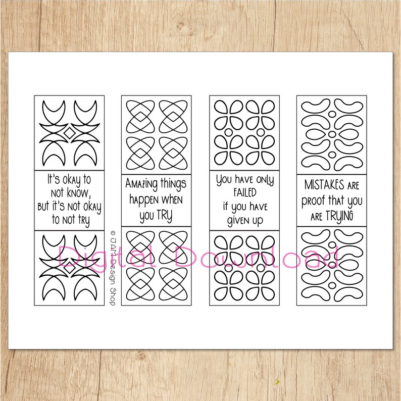 Growth Mindset Bookmarks, Bookmark Set, Printable Bookmarks, Student ...