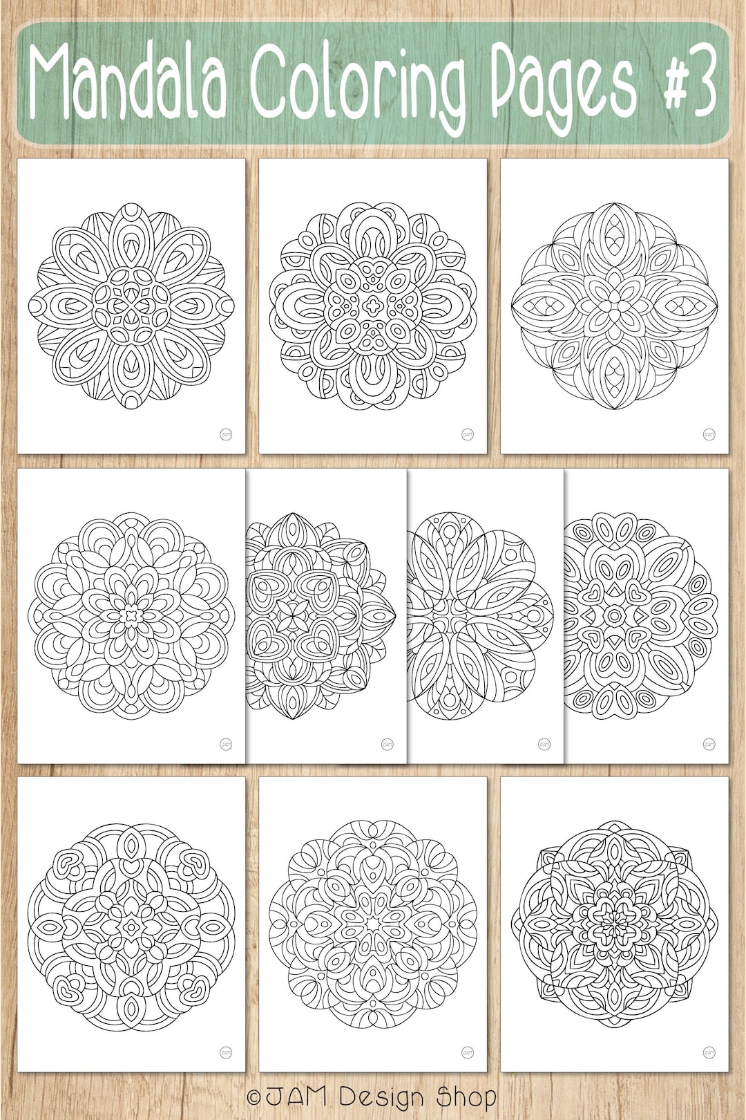 Adult Coloring Book, Instant Download, Abstract Mandalas Coloring Pages ...