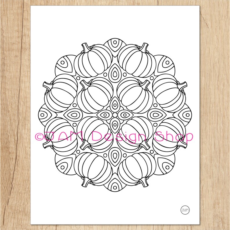Digital Download, Fall Theme, Autumn, Mandala Coloring Pages, Acorns ...