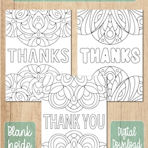 Color Your Own Thank You Cards, Mandala Designs, Coloring Pages ...