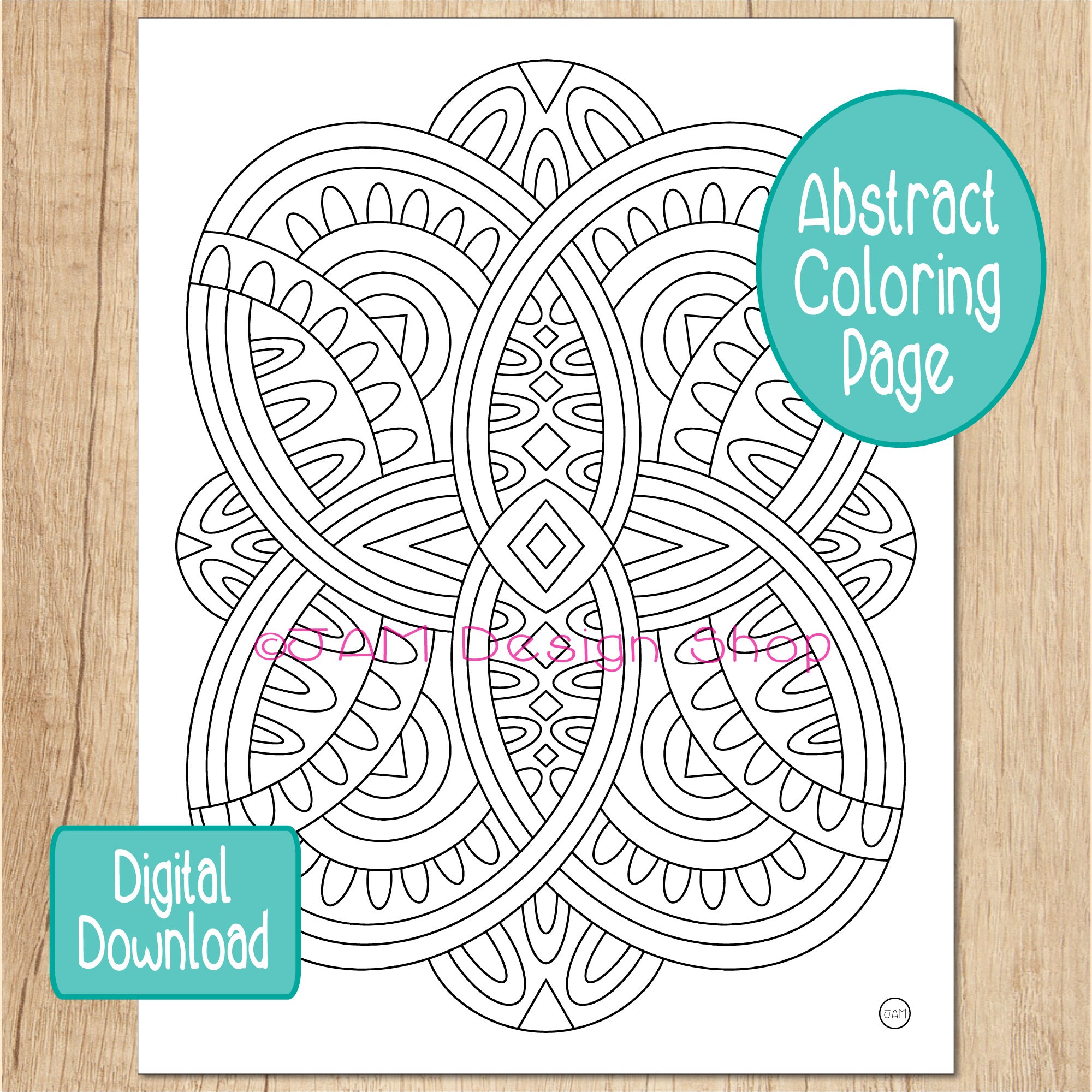 Zentangle Coloring Pages, Printable Coloring, Instant Download ...