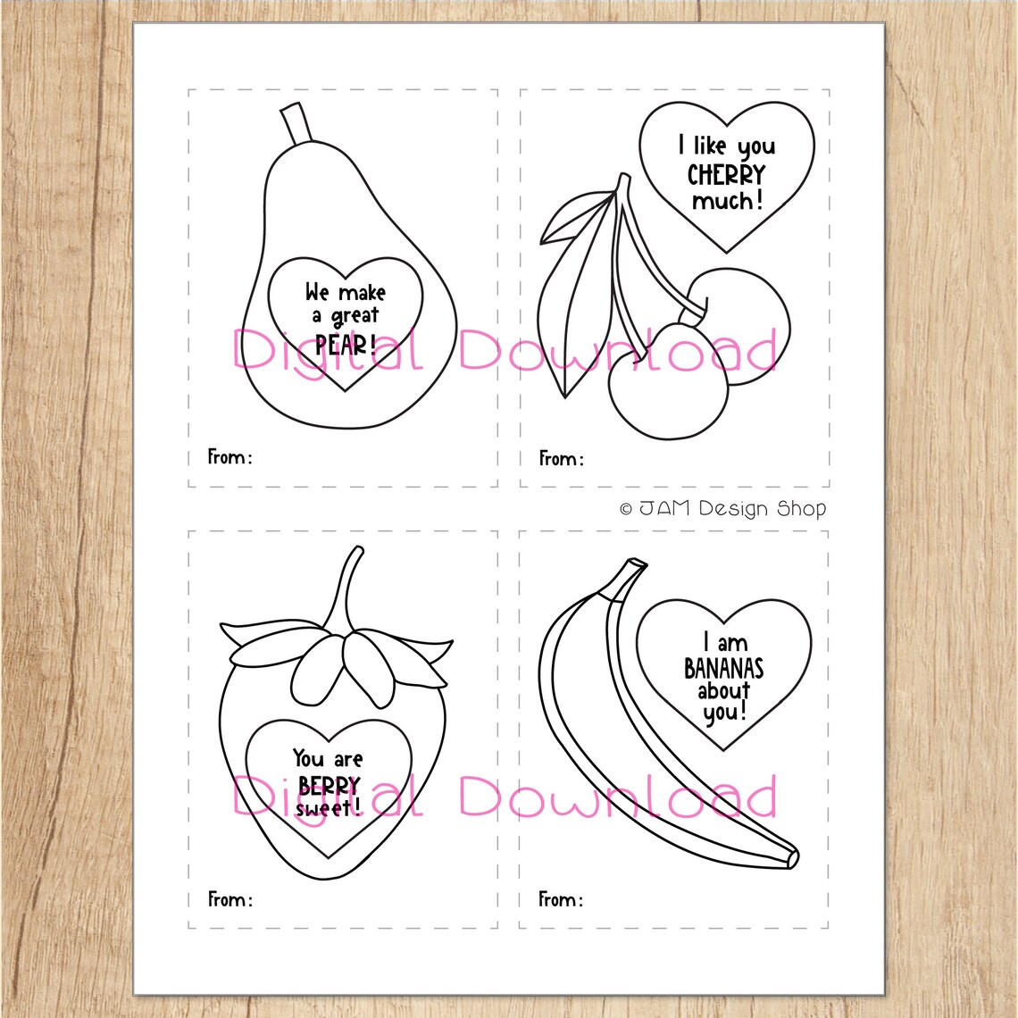 Color Your Own Valentines Day Cards, Printable Valentines, Coloring ...