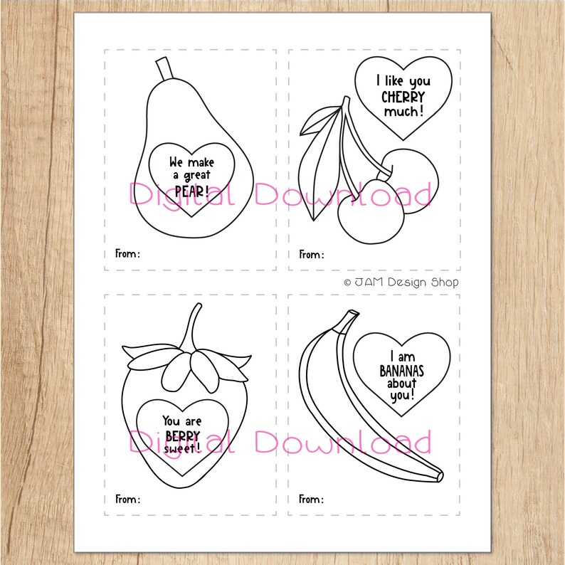 Color Your Own Valentines Day Cards, Printable Valentines, Coloring ...
