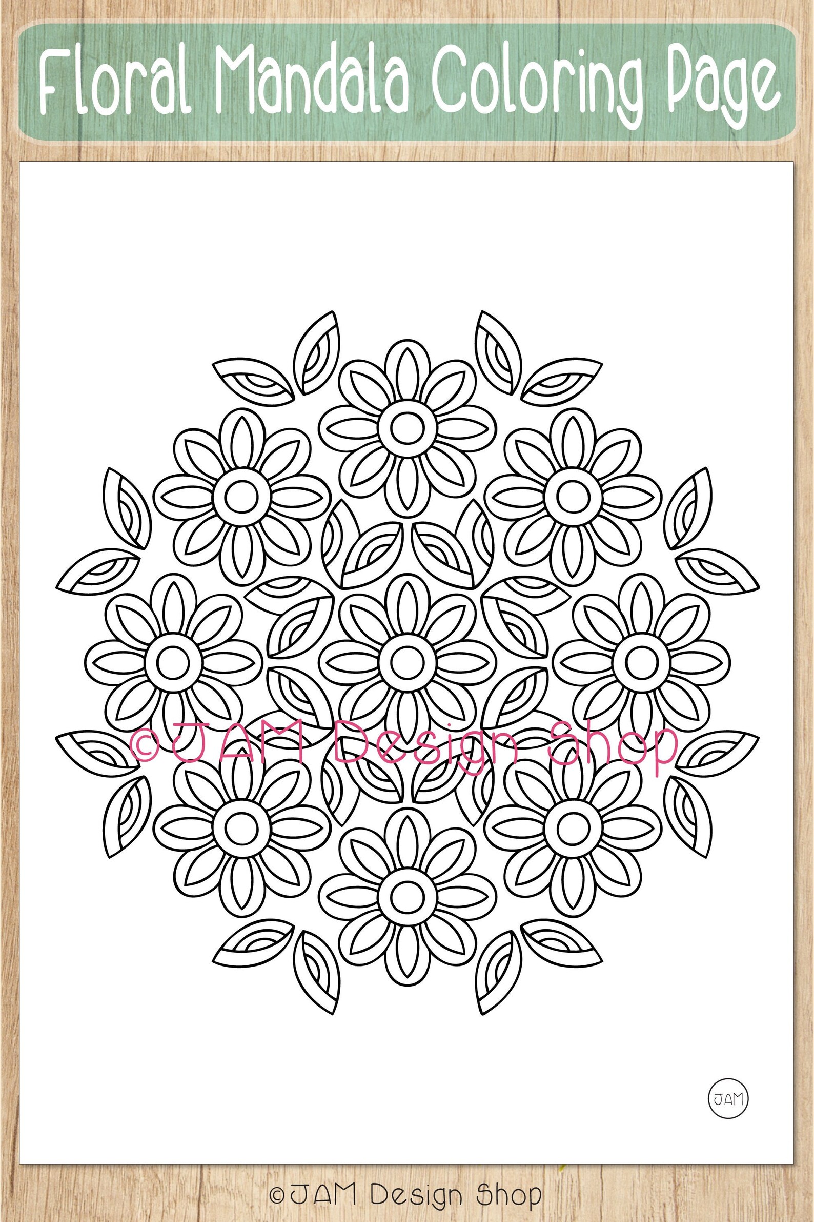 Flower Mandala, Floral Mandala, Coloring Pages, Coloring Sheet PDF ...