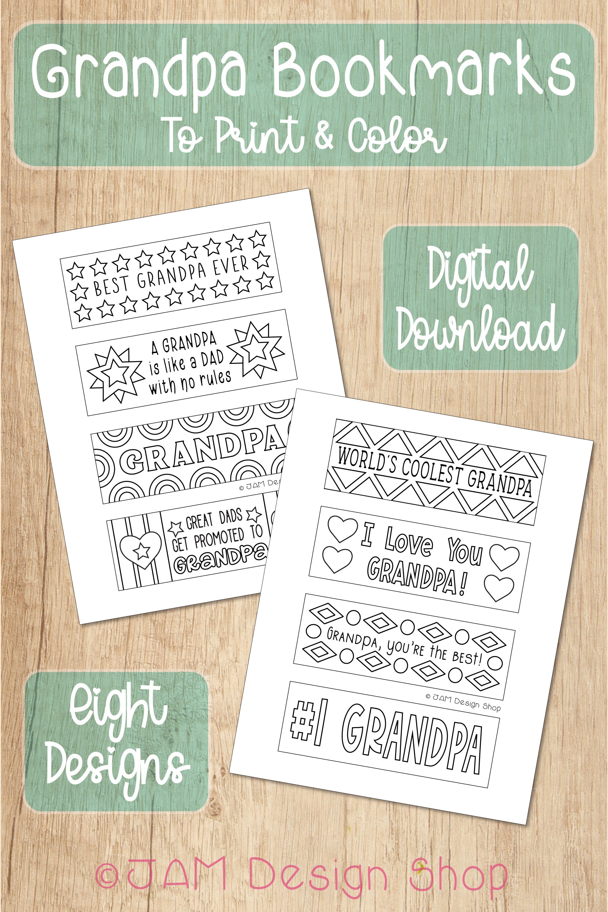 Grandfather Gift, Father's Day Bookmarks, Grandpa Bookmarks, Father's ...