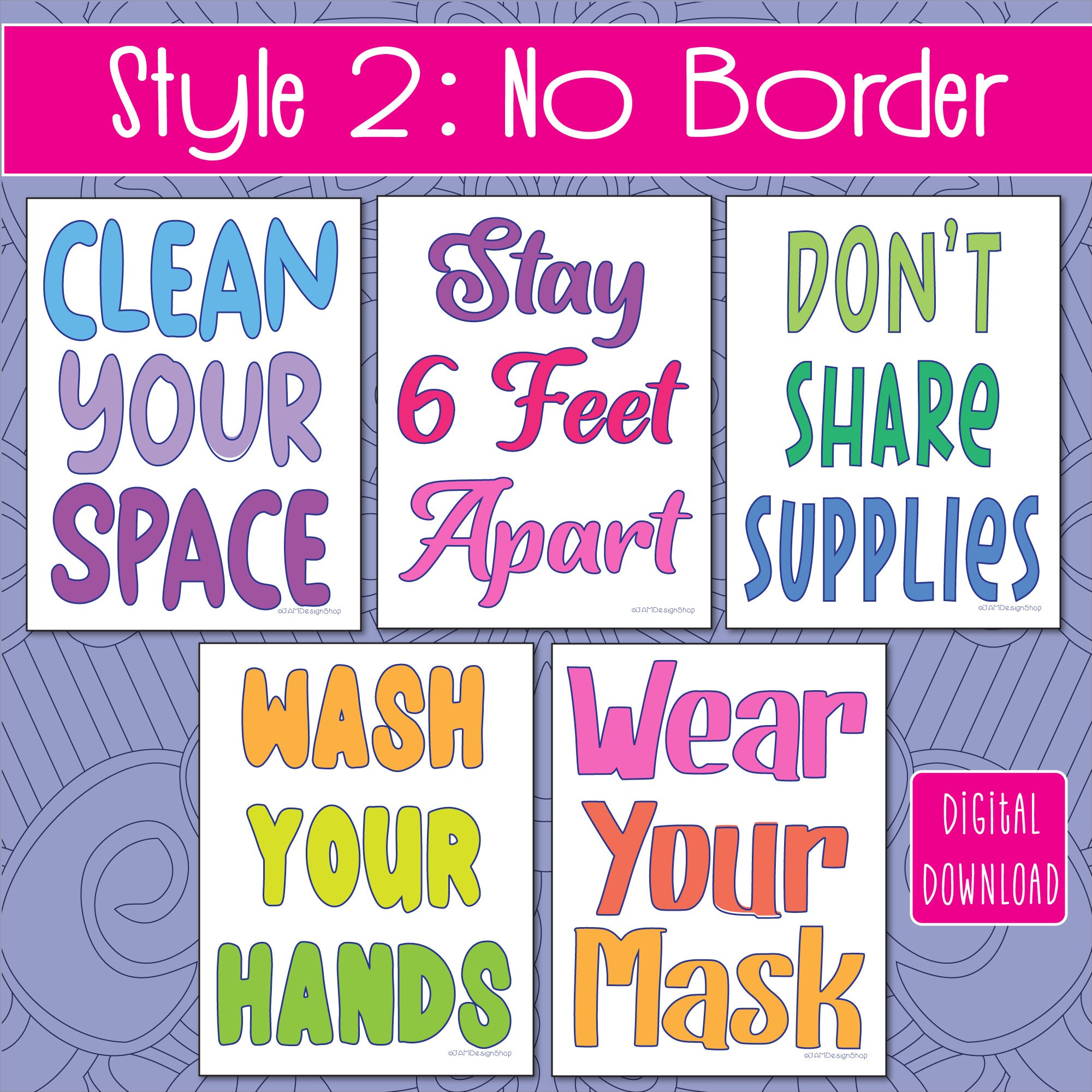 Classroom Safety Posters, Social Distancing Posters, Classroom Posters ...