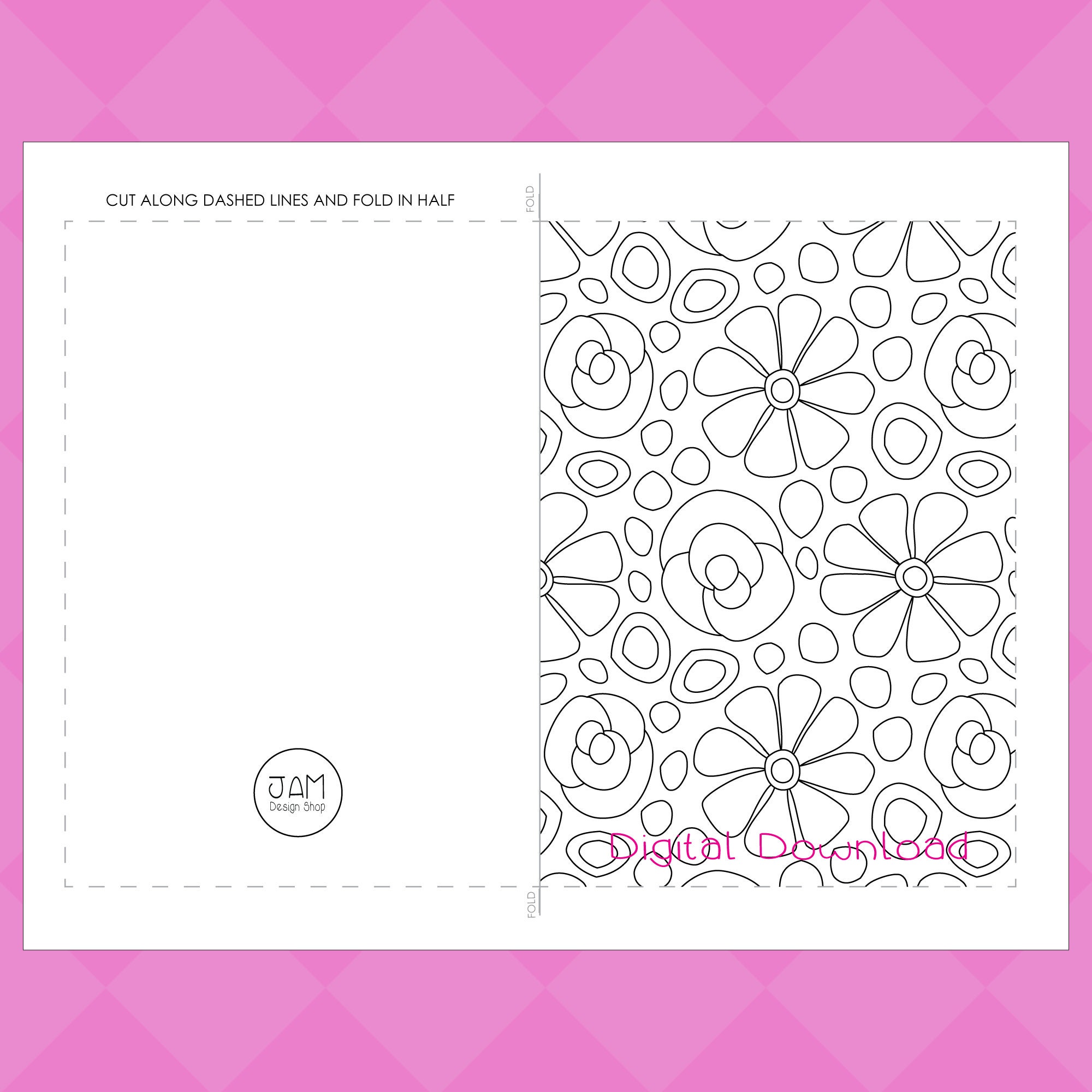 Greeting Card Set, Birthday Card Set, Greeting Cards, Coloring Cards ...