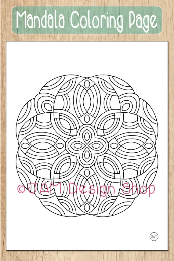 Coloring Sheet Mandala Coloring Page Adult Coloring Book | Etsy