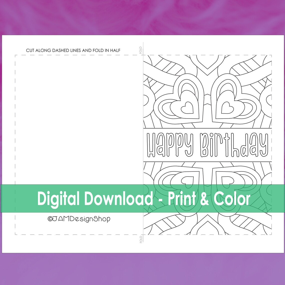 Heart Birthday Cards, Printable Birthday Cards, Printable Cards ...