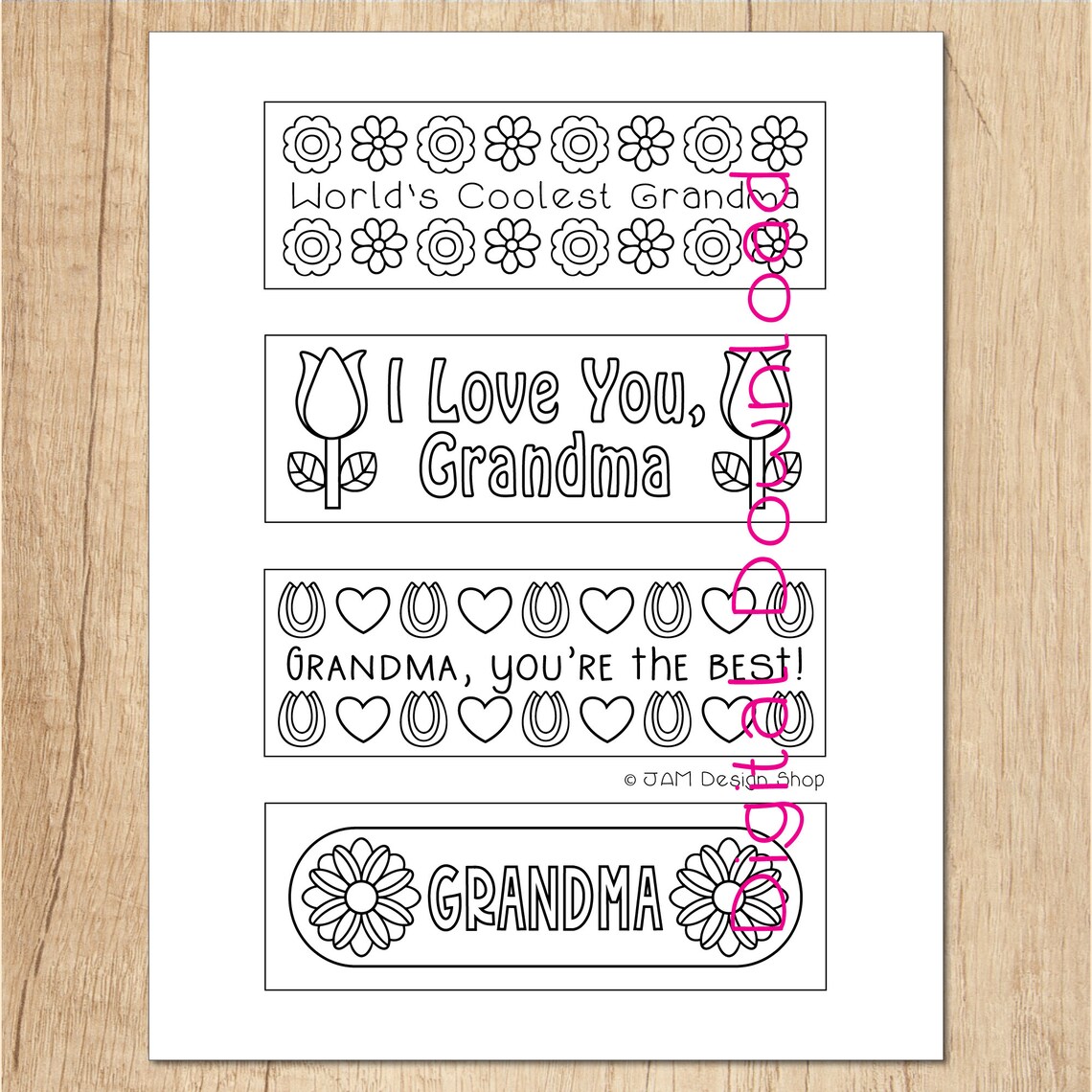 Grandmother Gift, Mother's Day Bookmarks, Grandma Bookmarks, Mother's ...