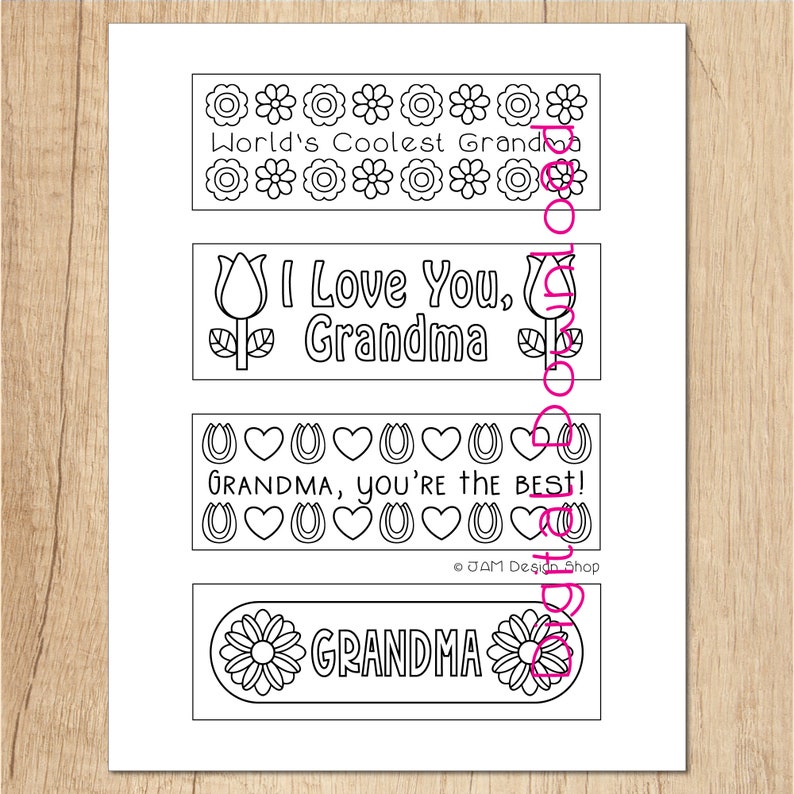 Grandmother Gift, Mother's Day Bookmarks, Grandma Bookmarks, Mother's ...