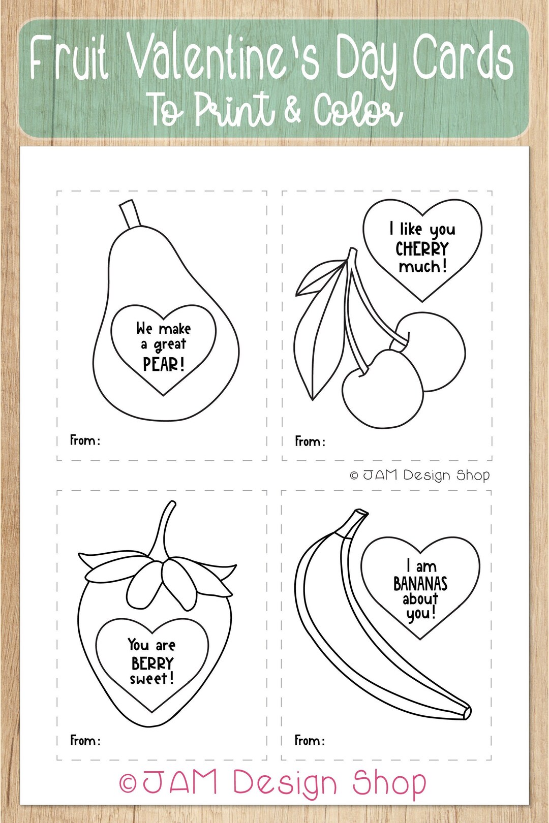 Color Your Own Valentines Day Cards, Printable Valentines, Valentines ...