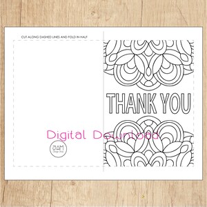 Color Your Own Thank You Cards, Mandala Designs, Coloring Pages ...