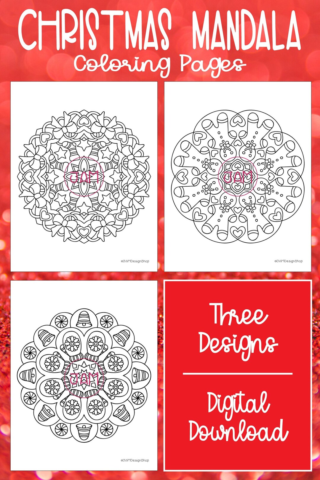 Christmas Mandala Coloring Pages, Holiday Activities, Holiday Party ...