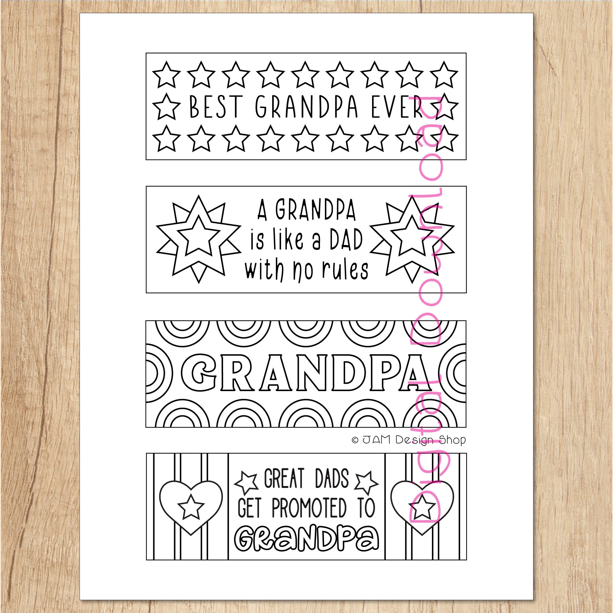 Grandfather Gift, Father's Day Bookmarks, Grandpa Bookmarks, Father's ...