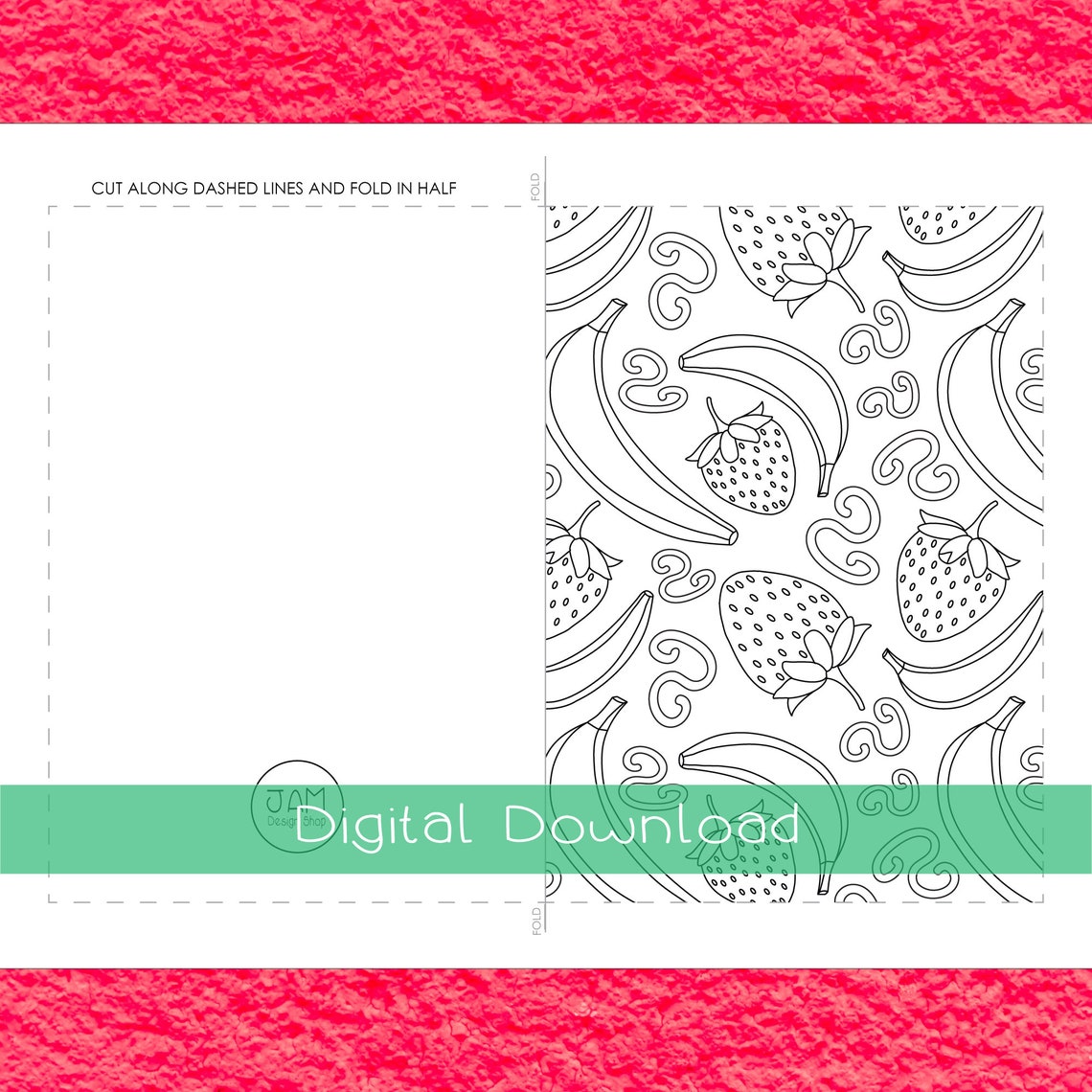 Greeting Card Set, Birthday Card Set, Greeting Cards, Coloring Cards ...