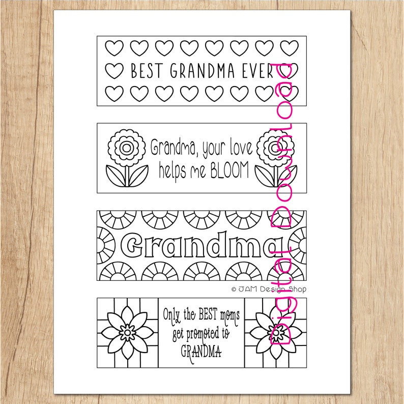 Grandmother Gift, Mother's Day Bookmarks, Grandma Bookmarks, Mother's ...