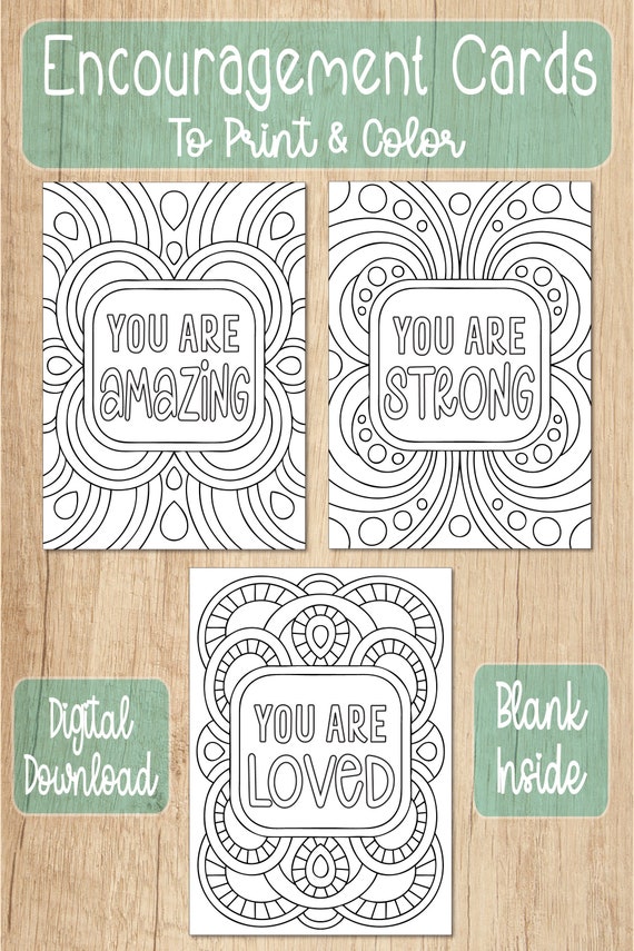 Encouragement Cards Encouragement Gift Motivational Quotes - Etsy
