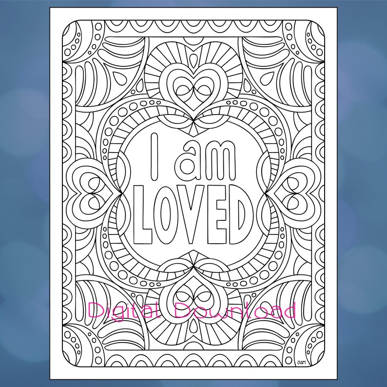 Positive Affirmation Coloring Pages, Positivity Quotes, Positive Vibes ...