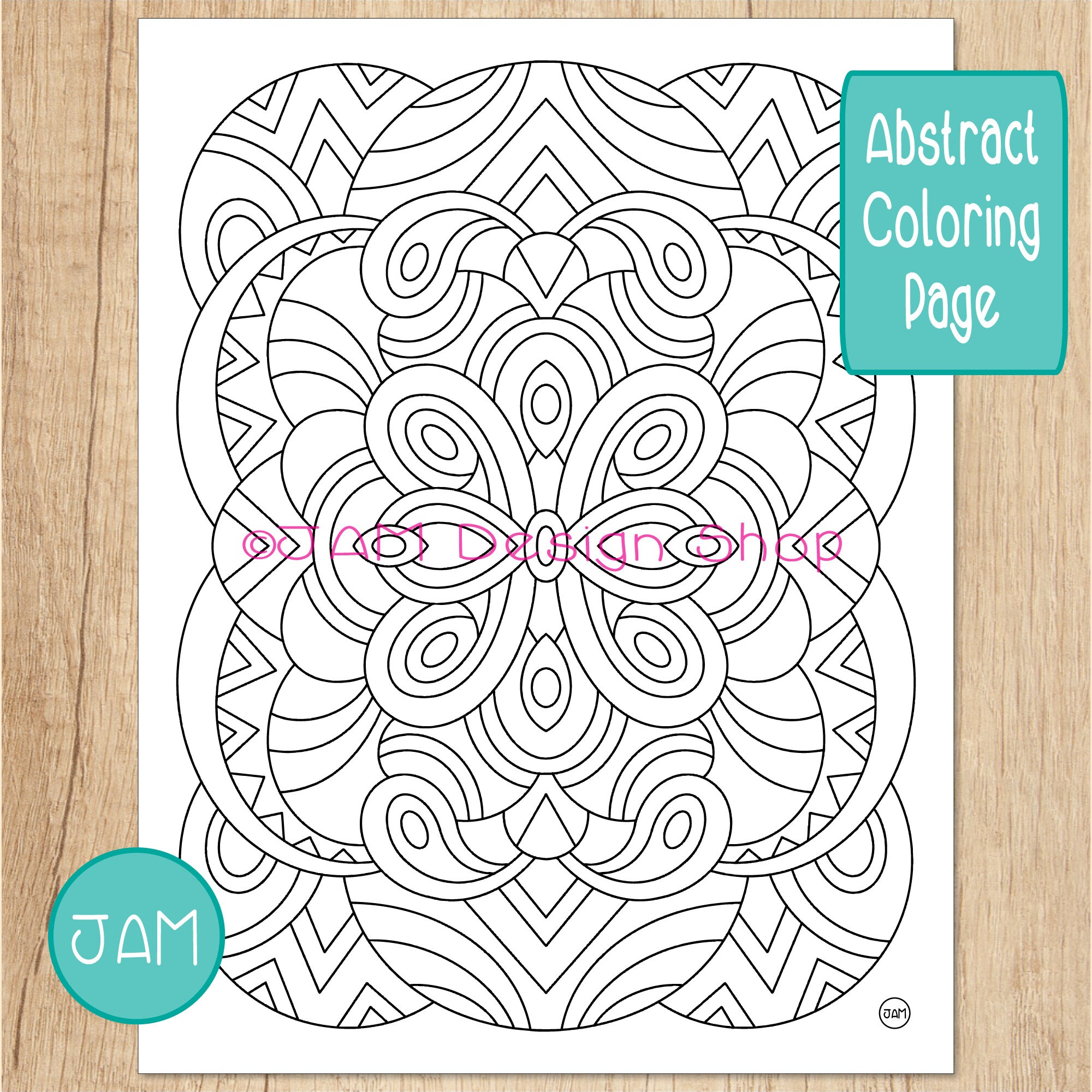 Zentangle Coloring Pages, Printable Coloring, Instant Download ...