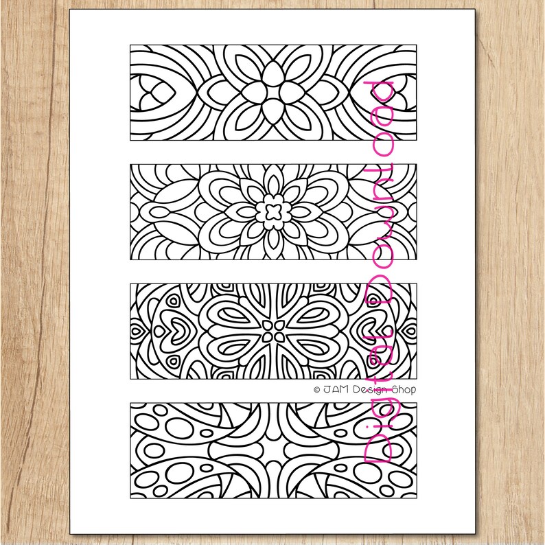 Mandala Bookmarks, Color Your Own Bookmarks, Bookmark Set, Printable ...