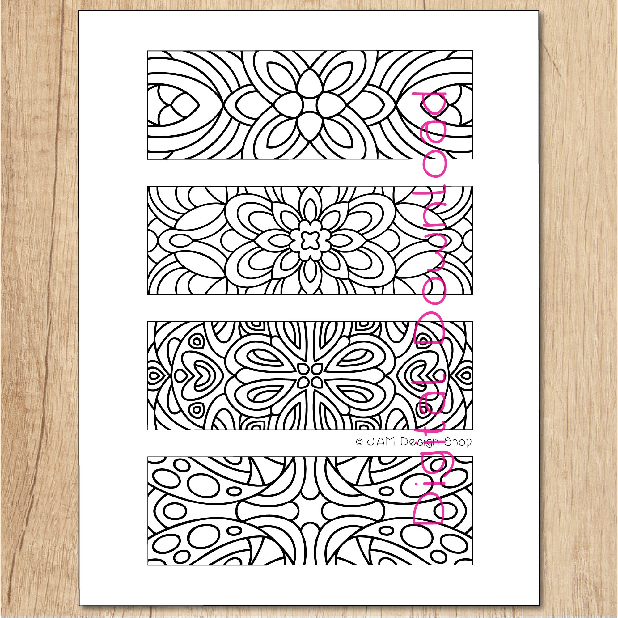 Mandala Bookmarks, Color Your Own Bookmarks, Bookmark Set, Printable ...