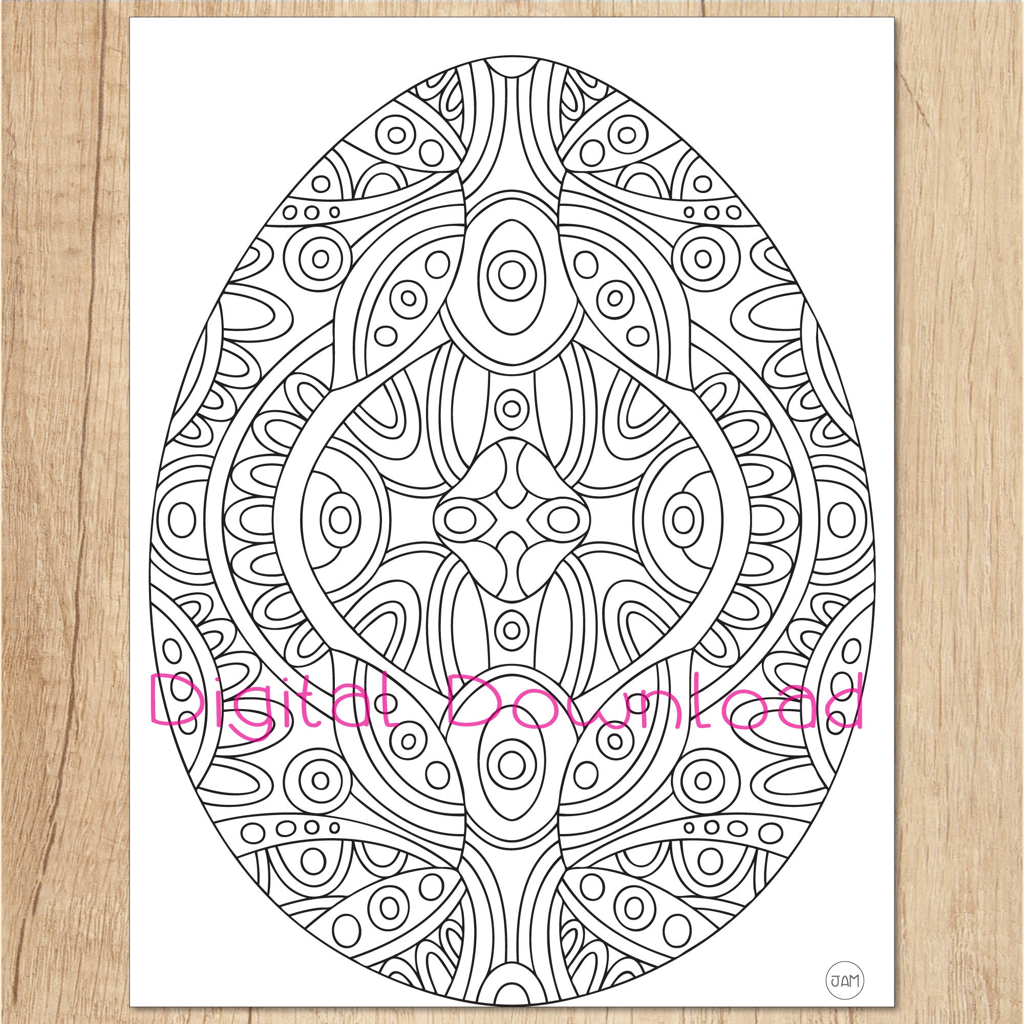 Easter Egg Coloring Pages, Digital Download, Coloring Sheets, Easter ...