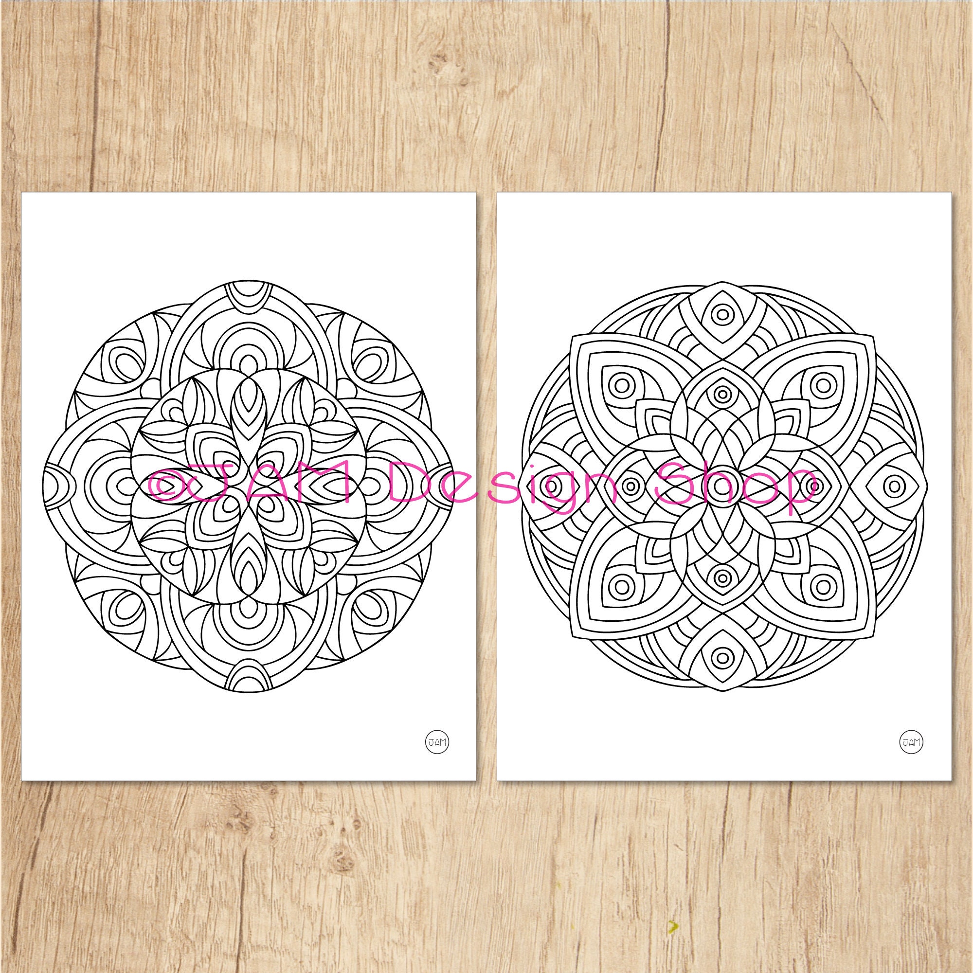 Adult Coloring Book, Instant Download, Mandala Coloring Pages, Coloring ...