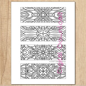 Mandala Bookmarks, Color Your Own Bookmarks, Bookmark Set, Printable ...