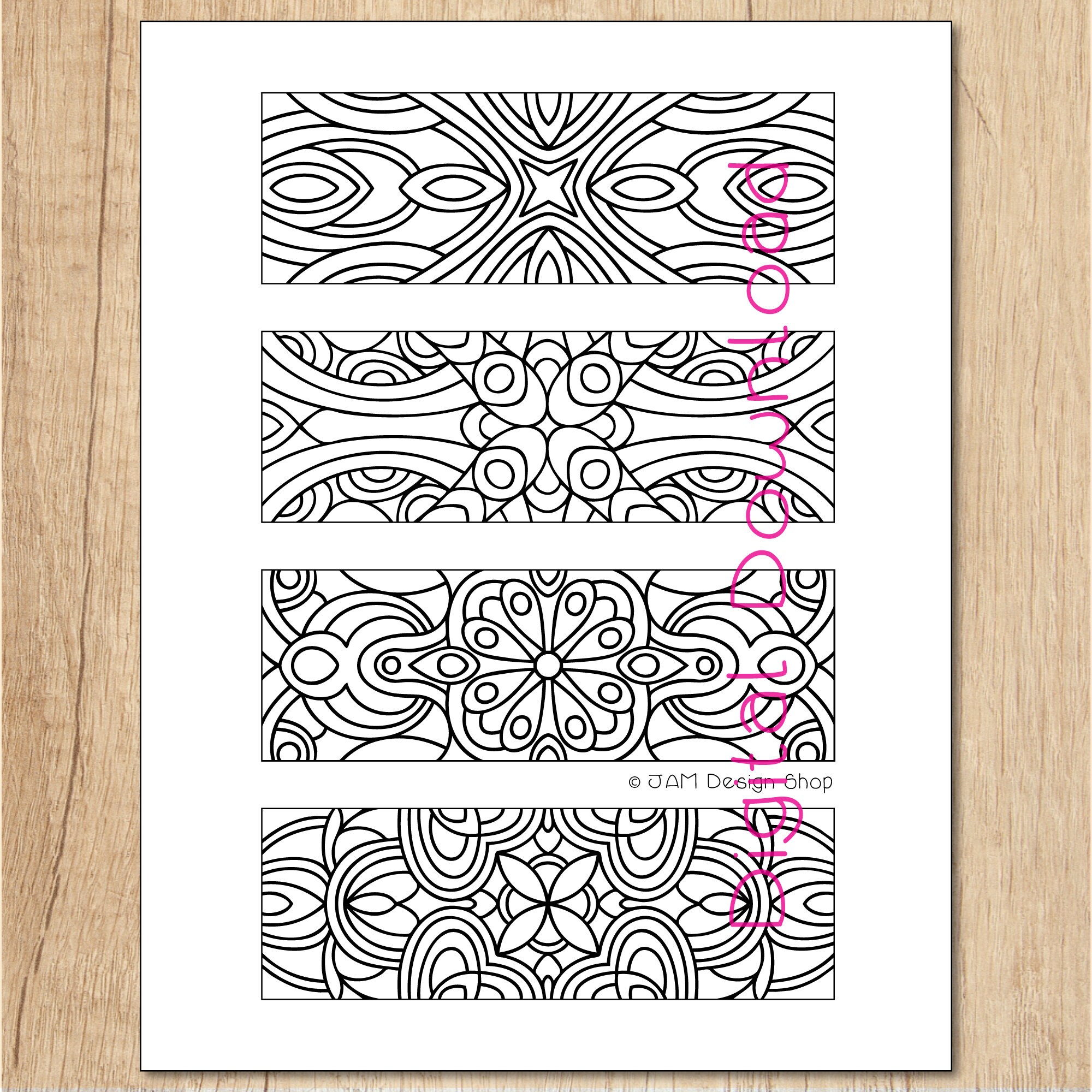 Mandala Bookmarks, Color Your Own Bookmarks, Bookmark Set, Printable ...