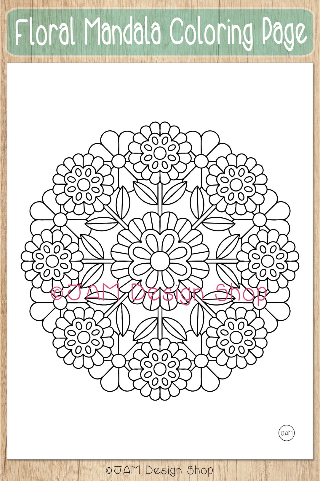 Flower Mandala, Floral Mandala, Coloring Pages, Coloring Sheet PDF ...